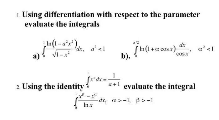 Solved 1. Using differentiation with respect to the | Chegg.com