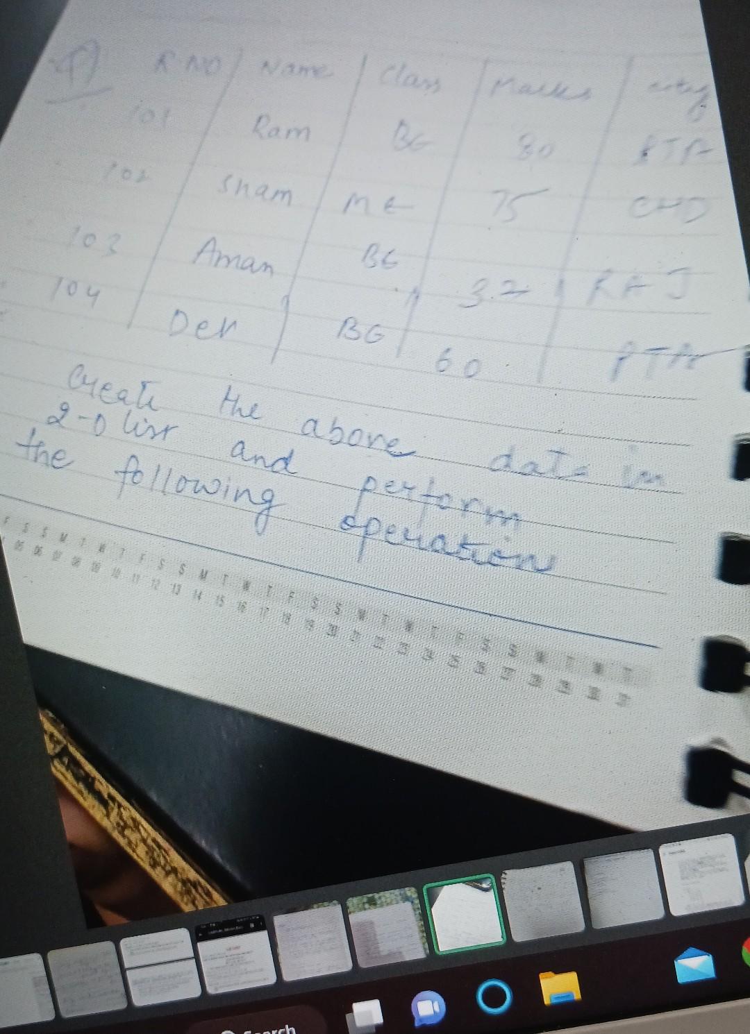 Solved 2-0 list and perforst and on in 11 Mare f a | Chegg.com