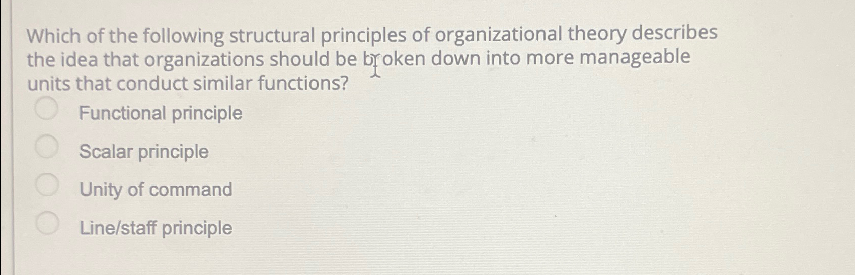 Solved Which of the following structural principles of | Chegg.com
