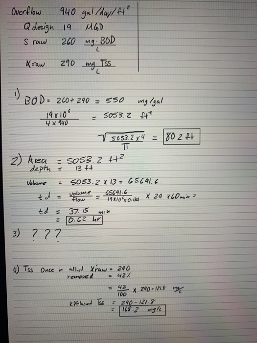 Solved part 1 of 8 For four primary clarifiers in parallel | Chegg.com