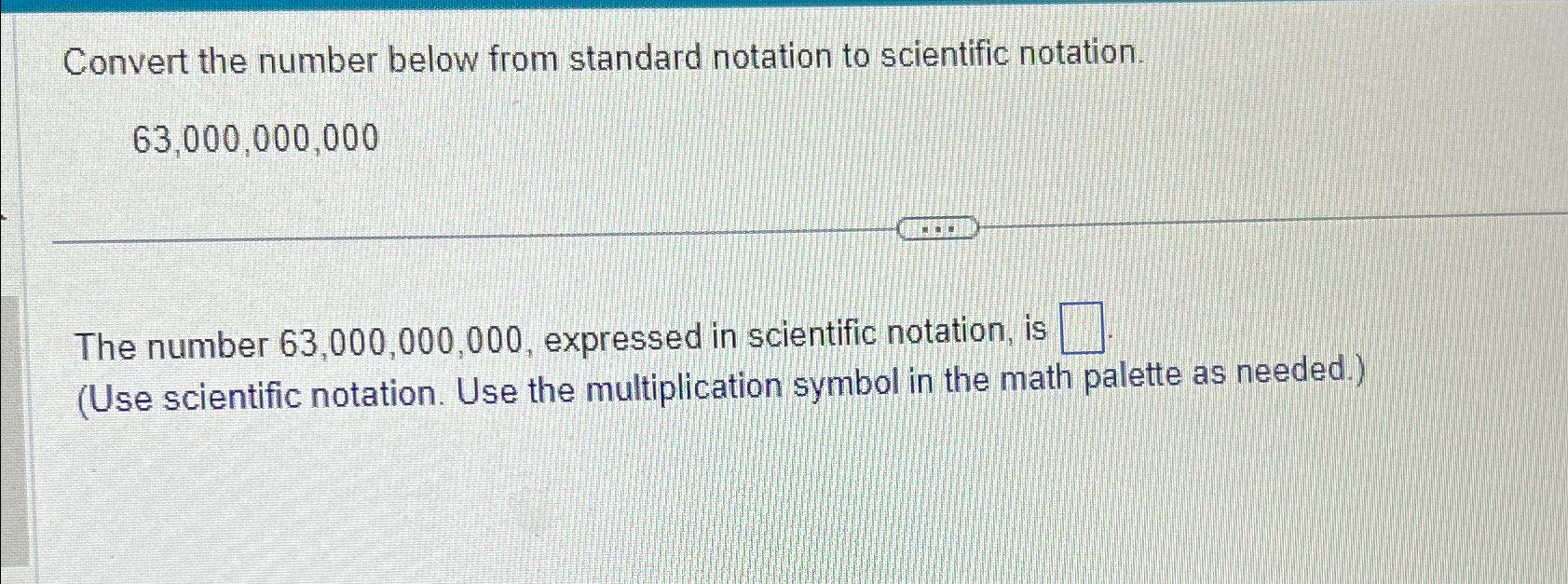 Solved Convert the number below from standard notation to | Chegg.com