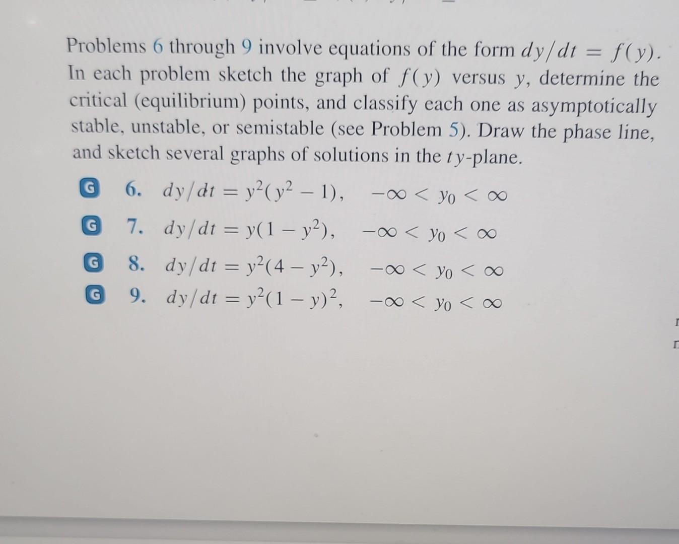 Solved Problems 6 through 9 involve equations of the form | Chegg.com