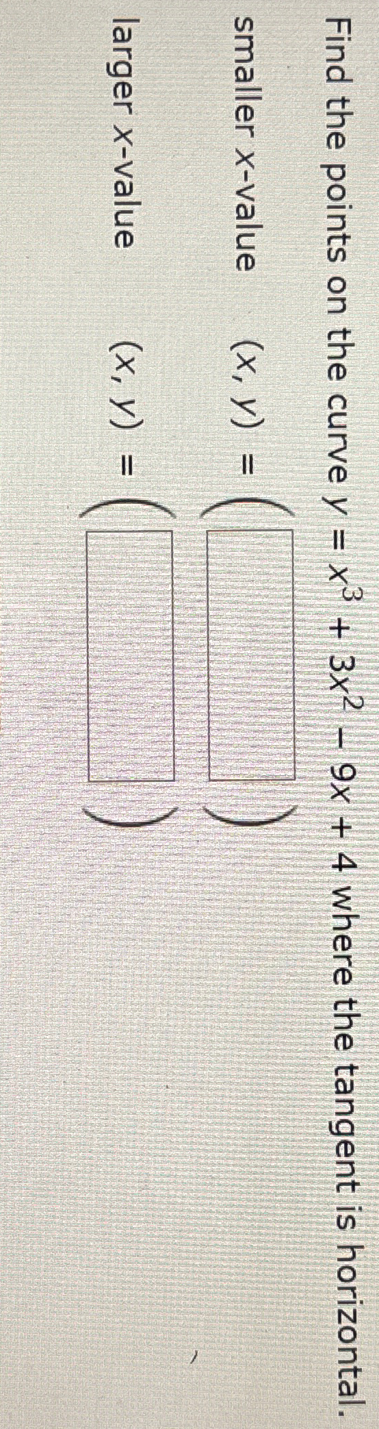 Solved Find the points on the curve y=x3+3x2-9x+4 ﻿where the | Chegg.com