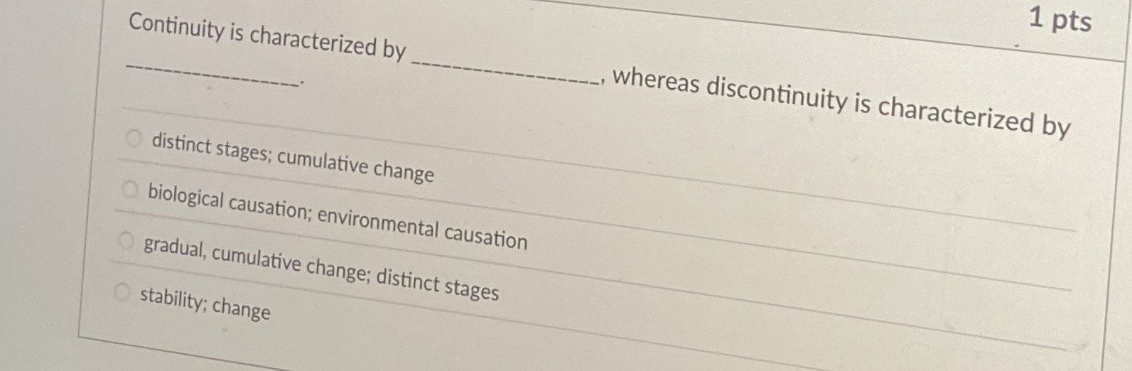 Solved 1 ﻿ptsContinuity is characterized by q,q, ﻿whereas | Chegg.com