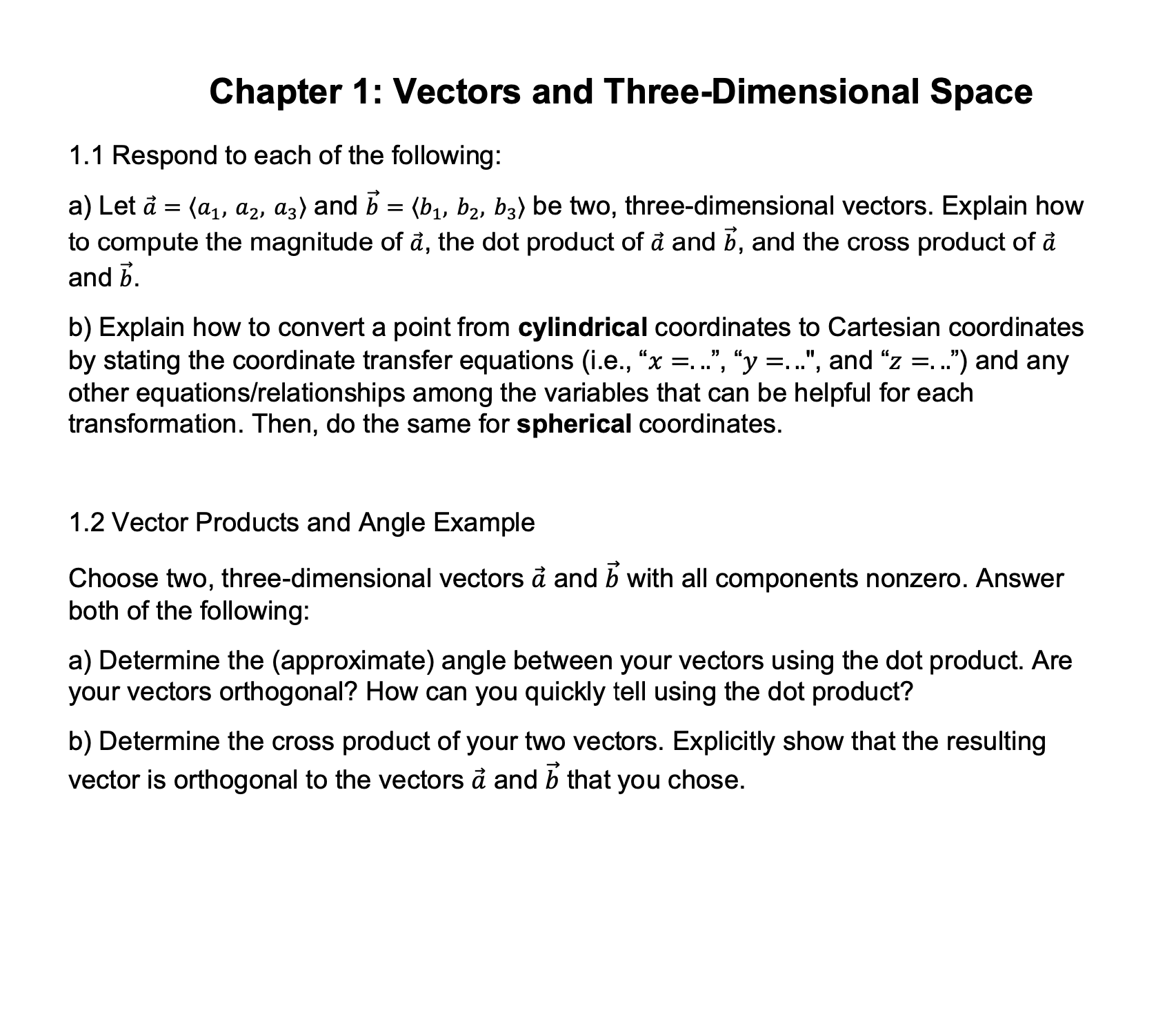Solved Chapter 1: Vectors and Three-Dimensional Space1.1 | Chegg.com