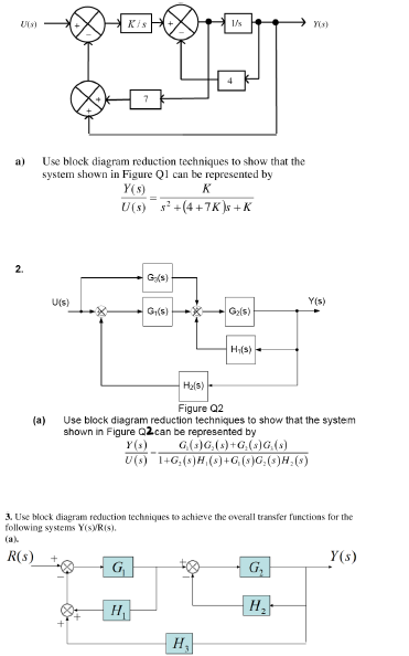 Solved a) ﻿Use block diagram reduction techniques to show | Chegg.com