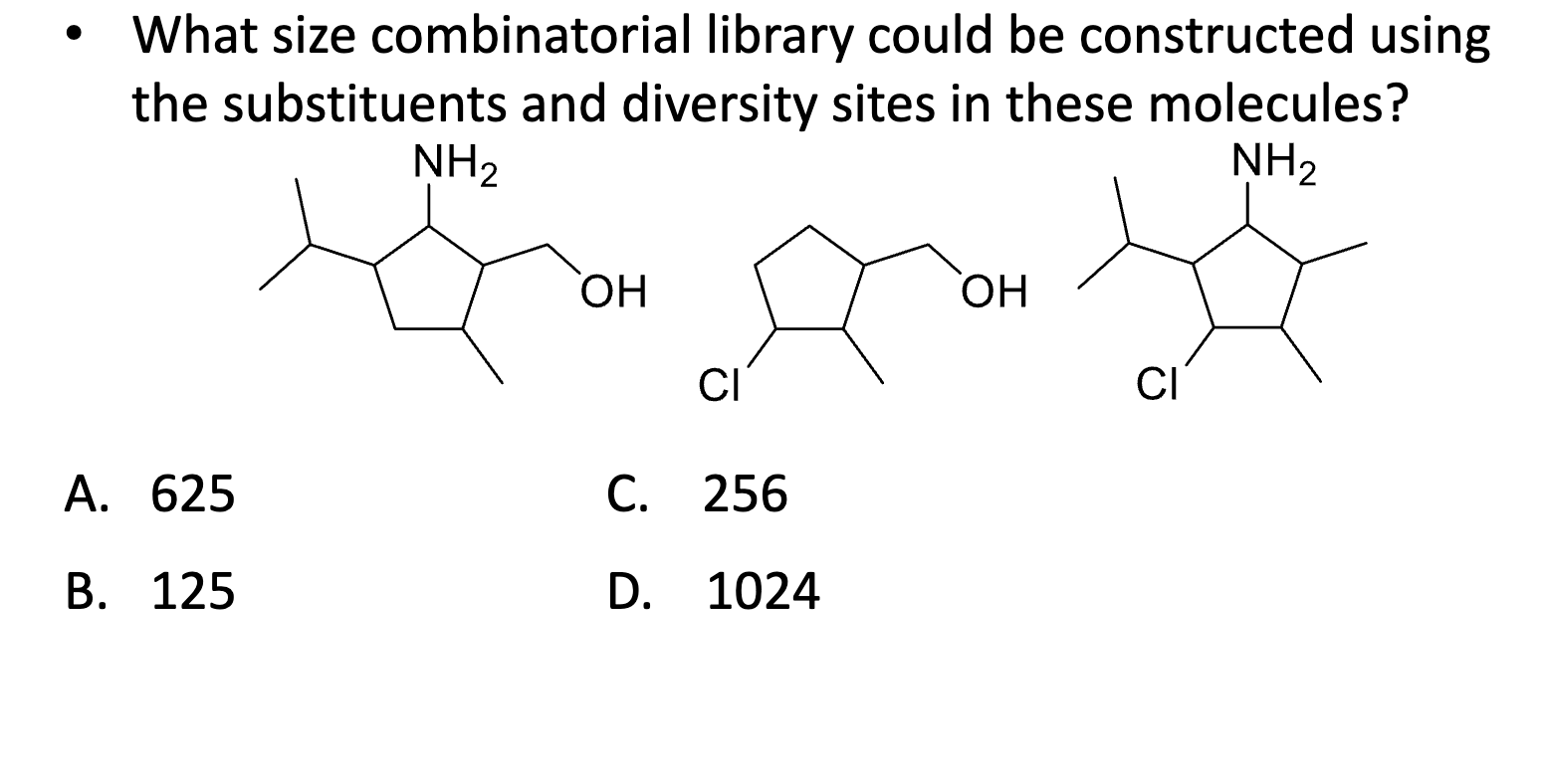 Solved What size combinatorial library could be constructed | Chegg.com