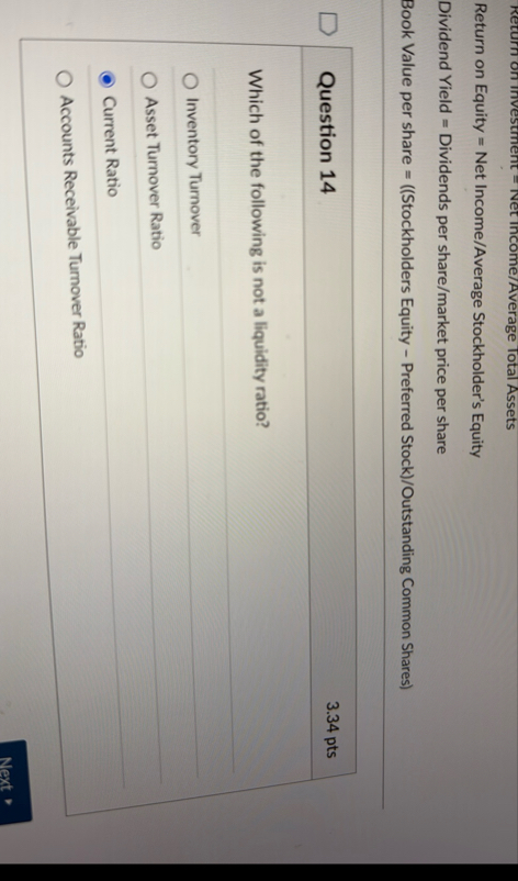 Return on Equity = ﻿Net Income/Average Stockholder's | Chegg.com