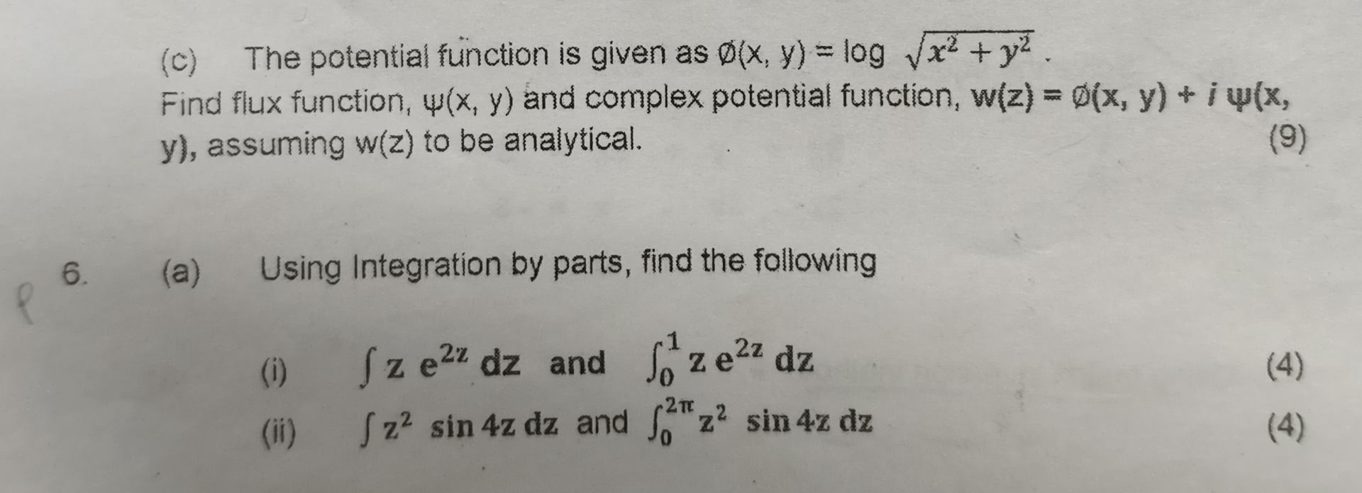 Solved (c) ﻿The potential function is given as | Chegg.com