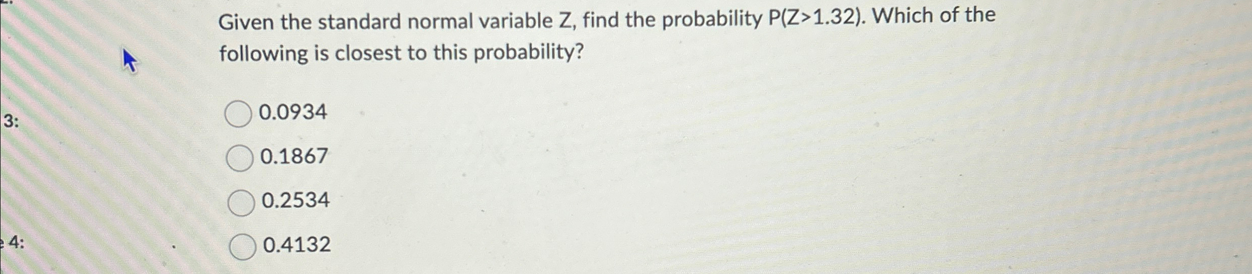 Solved Given the standard normal variable Z, ﻿find the | Chegg.com