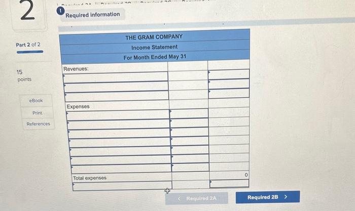 Solved Gabi Gram started The Gram Company, a new business | Chegg.com