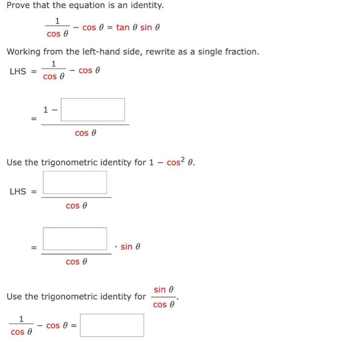Solved Prove that the equation is an identity. | Chegg.com