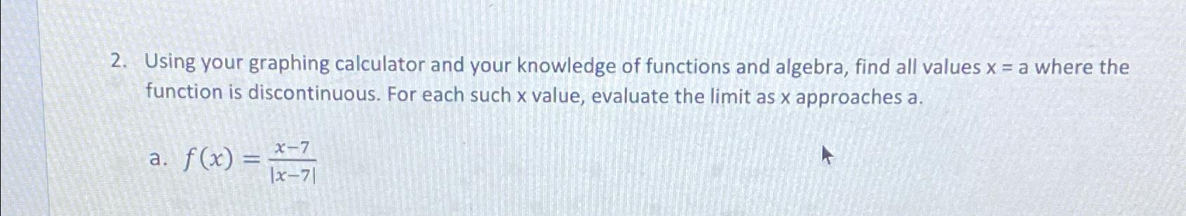 Solved Using your graphing calculator and your knowledge of | Chegg.com