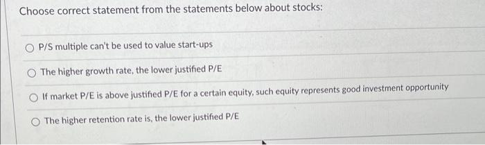 Solved Choose correct statement from the statements below | Chegg.com