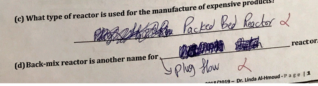 Solved (c) What type of reactor is used for the manufacture | Chegg.com