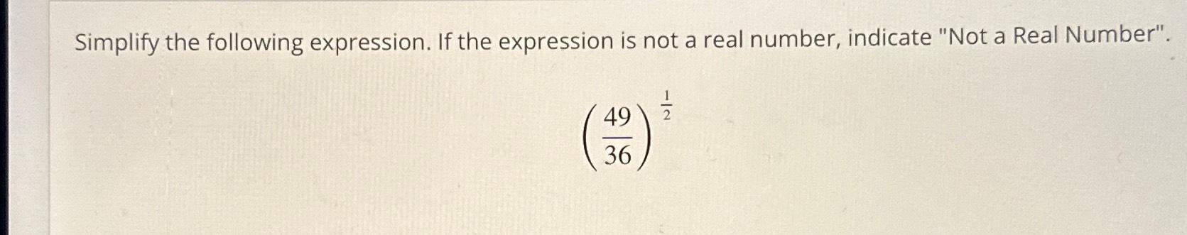 Solved Simplify the following expression. If the expression | Chegg.com