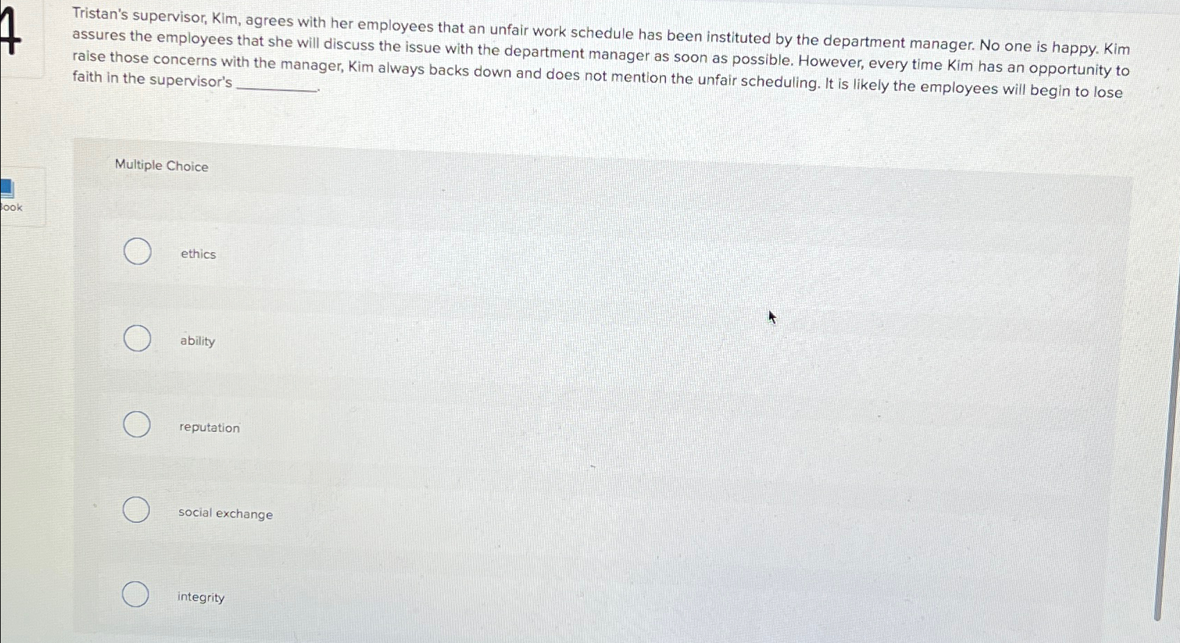 Solved 7Tristan's supervisor, Kim, agrees with her employees | Chegg.com