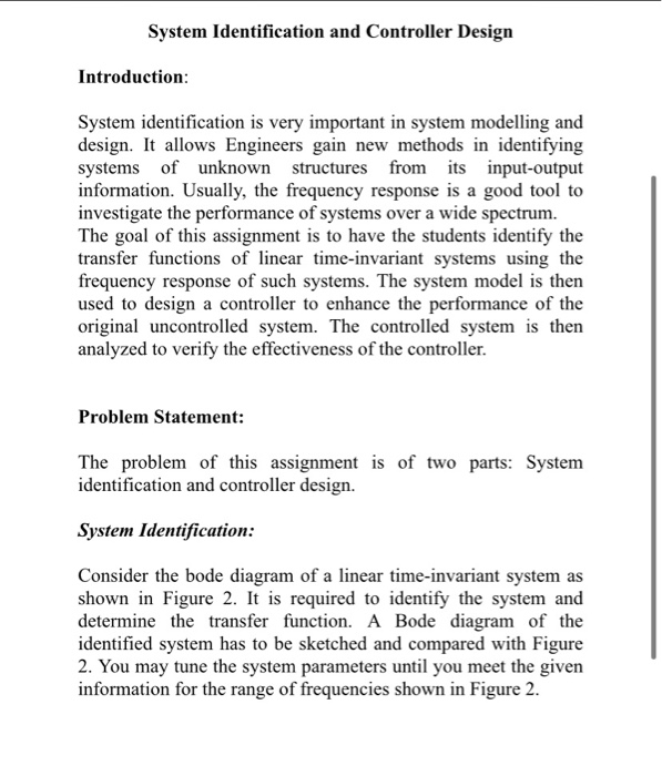 System Identification and Controller Design | Chegg.com