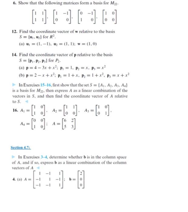 Solved 2 In Each Part Determine Whether The Vectors Are