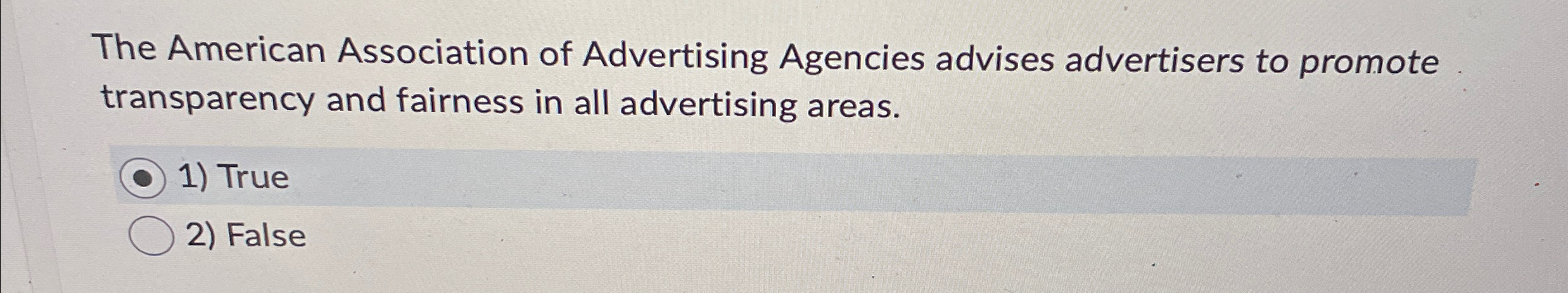 Solved The American Association of Advertising Agencies | Chegg.com