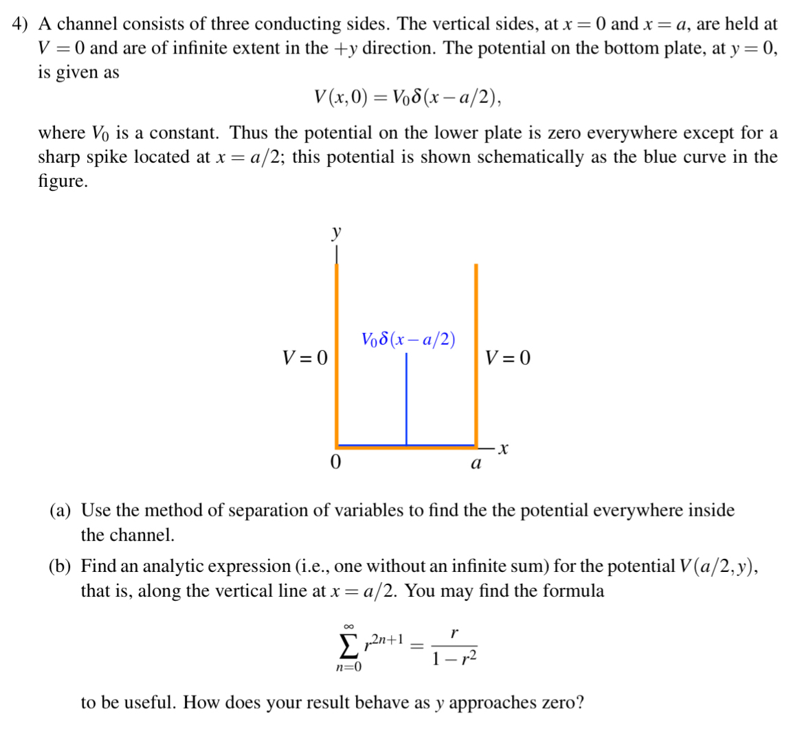 Solved A channel consists of three conducting sides. The | Chegg.com