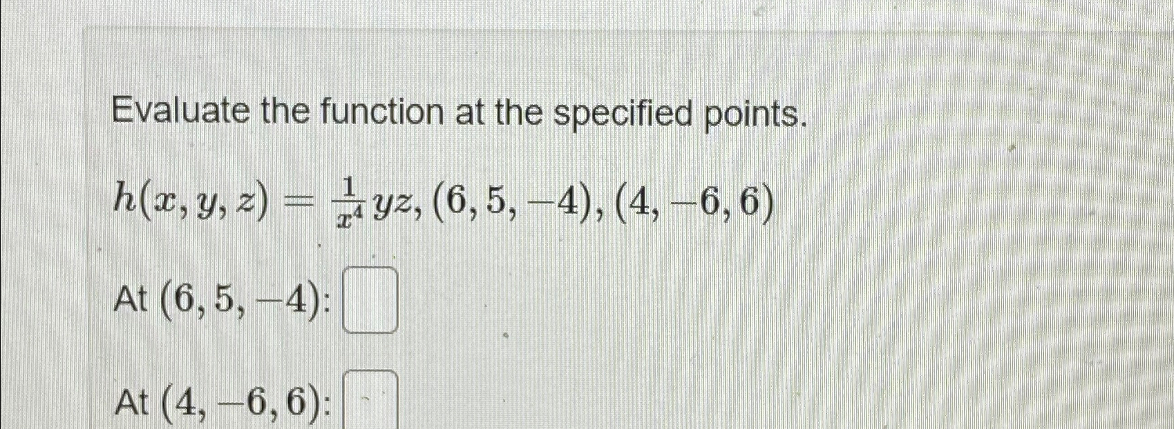Solved Evaluate the function at the specified | Chegg.com