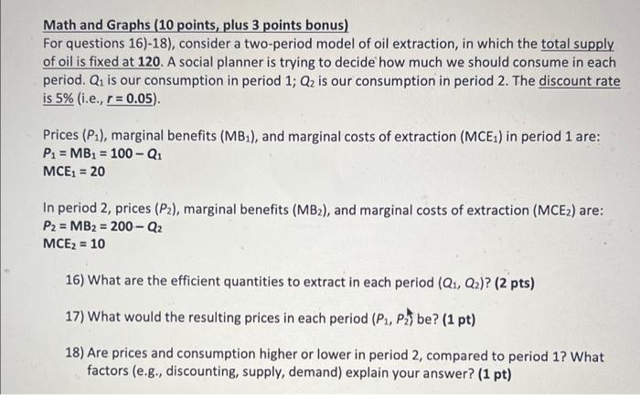 Solved Math and Graphs ( 10 points, plus 3 points bonus) For | Chegg.com