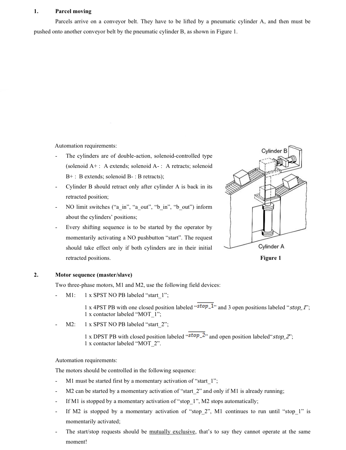 Solved Develop a GRAFCET. Parcel movingParcels arrive on a | Chegg.com