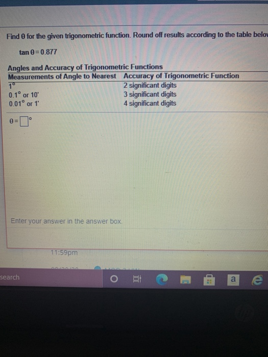 Solved Find for the given trigonometric function. Round off | Chegg.com