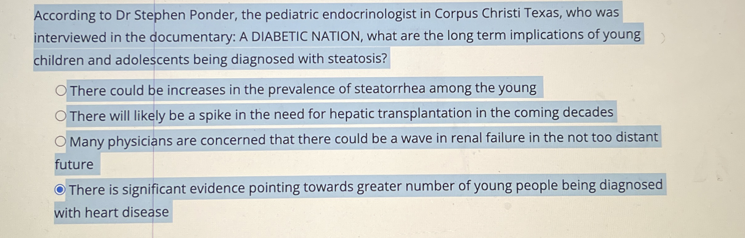 Solved According to Dr Stephen Ponder, the pediatric | Chegg.com