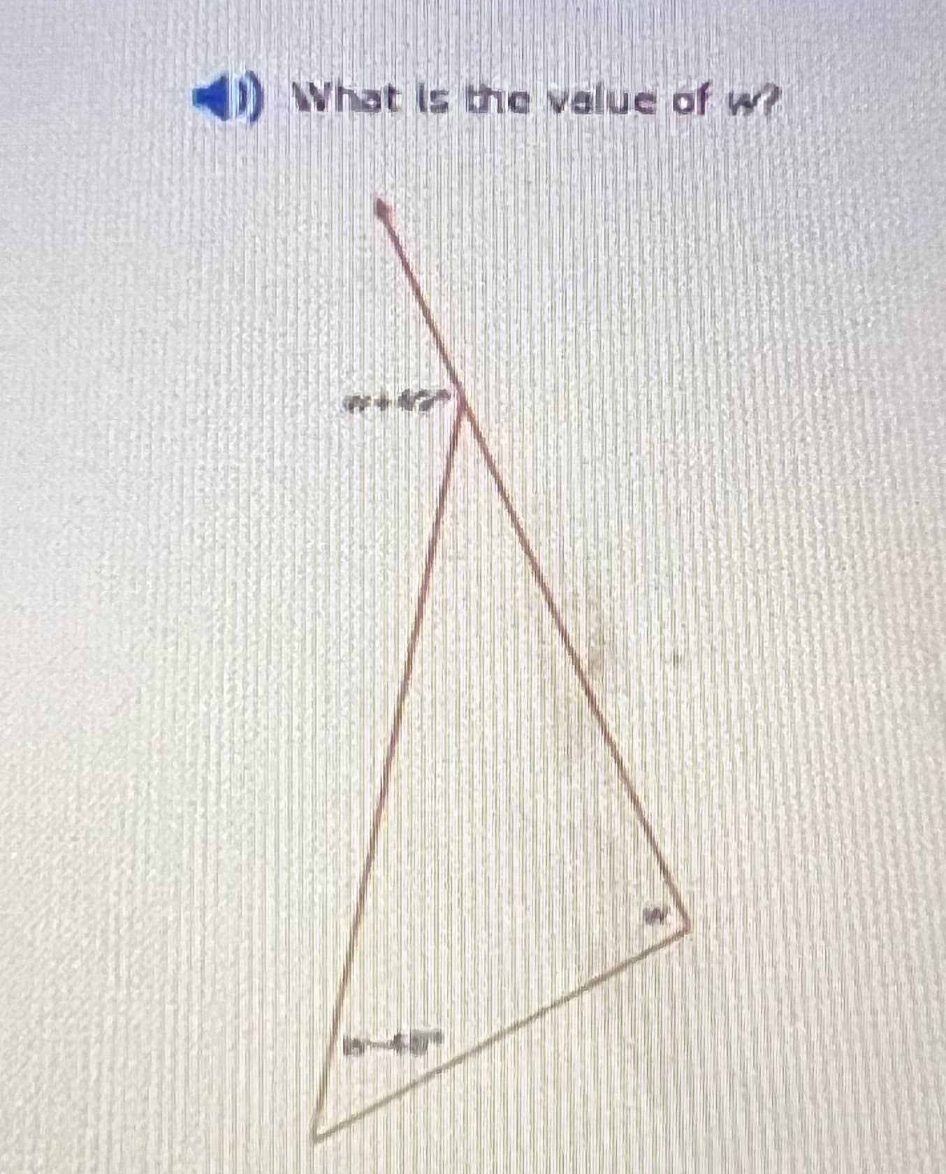 Solved What is the value of w ? | Chegg.com