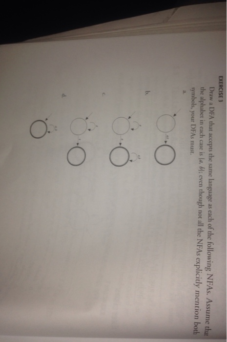 Solved EXERCISE 3 Draw a DFA that accepts the same language | Chegg.com