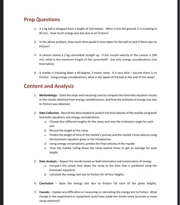 Solved Lab #6 Ramps & Conservation of Energy ramp will be | Chegg.com