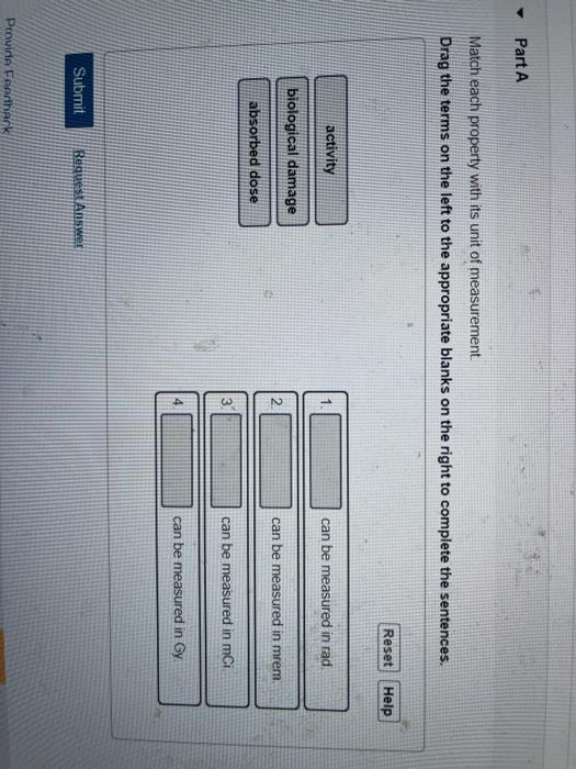 Solved Part A Match each property with its unit of | Chegg.com