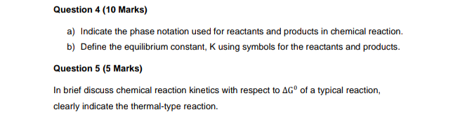 Solved Question 4 (10 Marks) a) Indicate the phase notation | Chegg.com