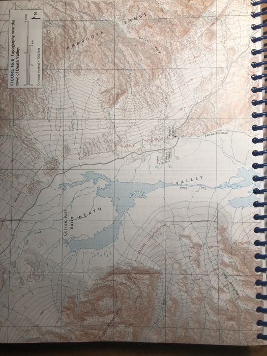 FIGURE 16.5 Topographic map of the Stovepipe Wells | Chegg.com