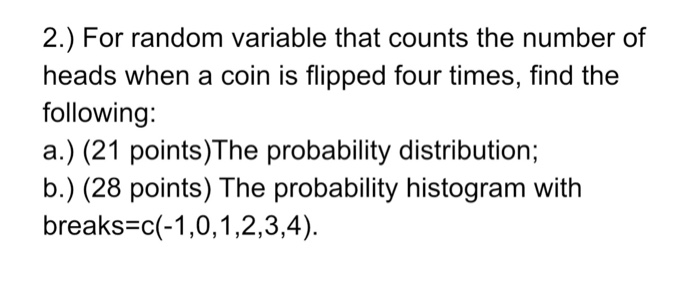 Solved 2.) For random variable that counts the number of | Chegg.com