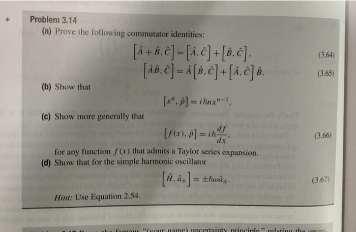 Solved Problem 3.14 (a) Prove the following commutator | Chegg.com