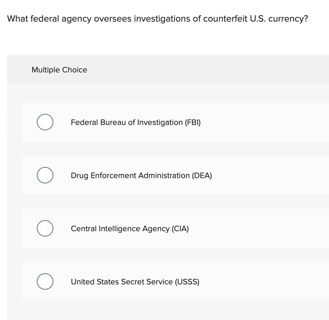 Solved What federal agency oversees investigations of | Chegg.com Solved What federal agency oversees investigations of | Chegg.com