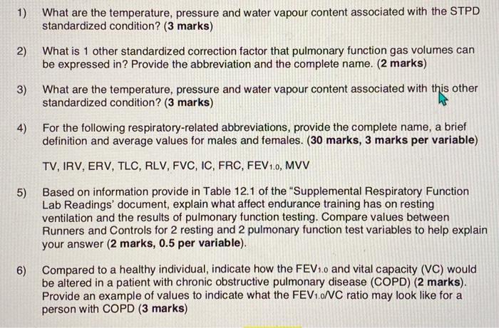 Solved 1) What are the temperature, pressure and water | Chegg.com