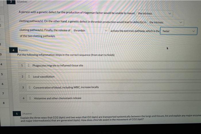 Solved 12 points A person with a genetic defect for the | Chegg.com