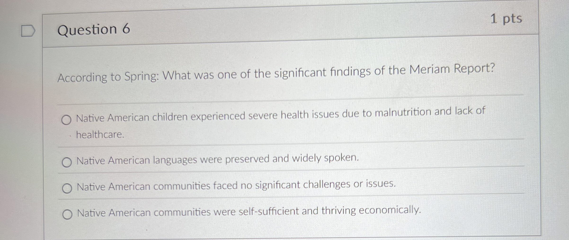 Solved Question 6According to Spring: What was one of the | Chegg.com