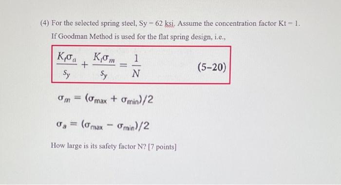 Solved The flat spring (as shown in the following figure) is | Chegg.com