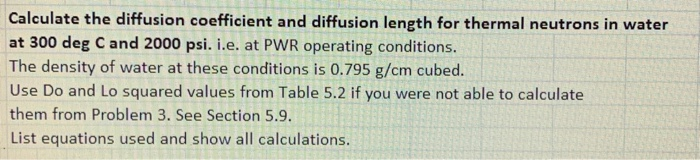 Solved Calculate the diffusion coefficient and diffusion | Chegg.com