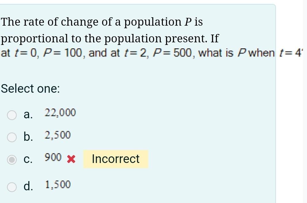 Solved The rate of change of a population P is proportional | Chegg.com
