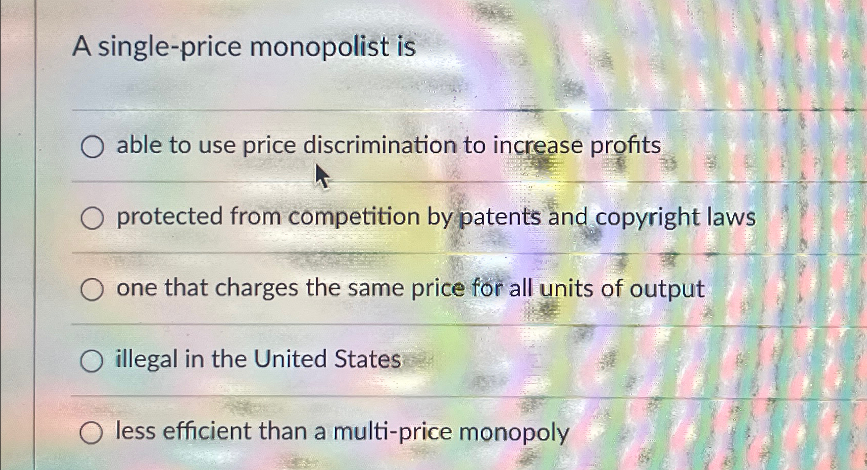 Solved A single-price monopolist isq,able to use price | Chegg.com