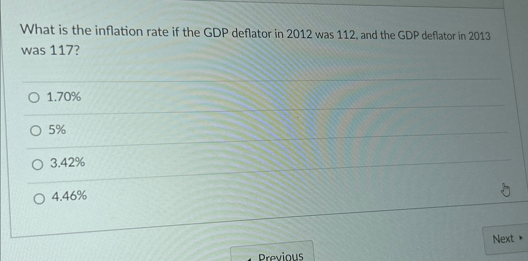 Solved What is the inflation rate if the GDP deflator in | Chegg.com