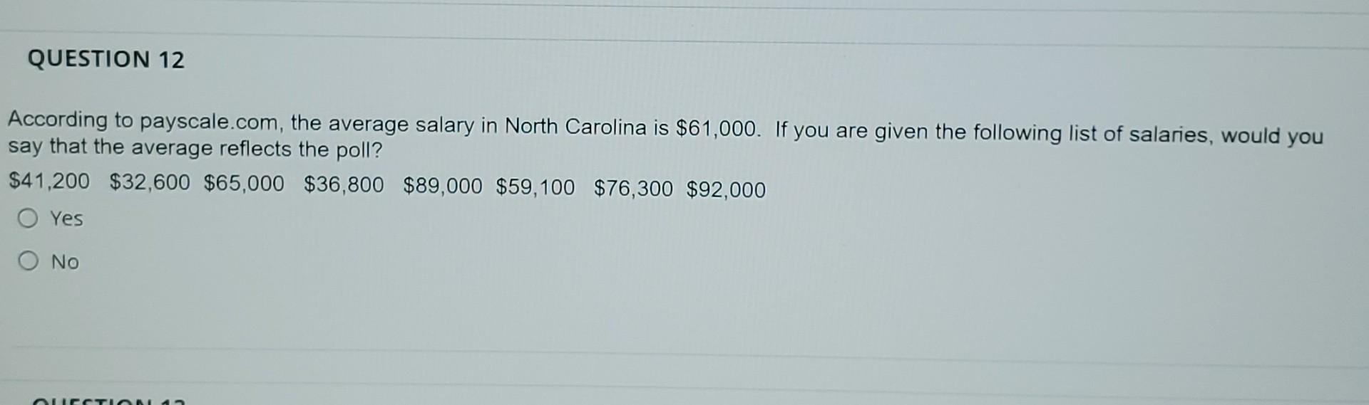 Solved QUESTION 12 According to payscale.com, the average | Chegg.com