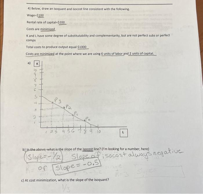 Solved 4) Below, draw an isoquant and isocost line | Chegg.com Solved 4) Below, draw an isoquant and isocost line | Chegg.com