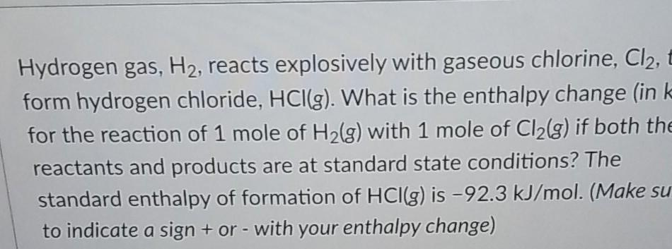 Solved Hydrogen gas, H2, reacts explosively with gaseous | Chegg.com